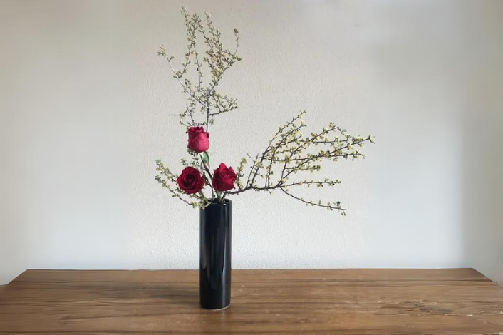 Flower Arranging using a Japanese Nageire Container